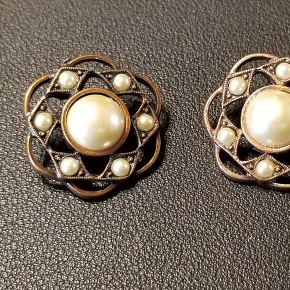Other | Vintage 9s Brass Pearl Like Buttons | Poshmark